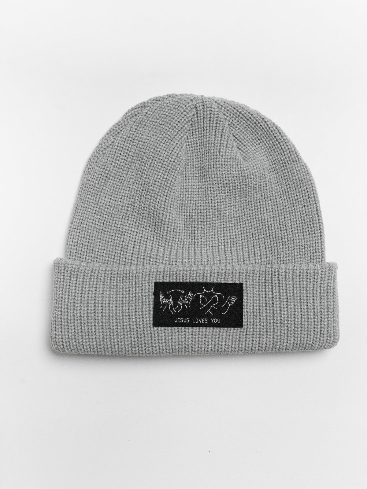 JESUS LOVES YOU ASL BEANIE - ASH – Sincerely, God